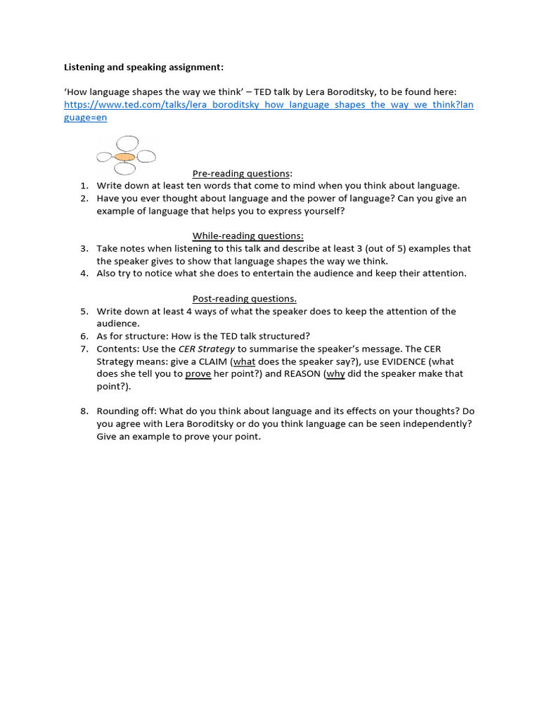 How Language Shapes The Way We Think Assignment Keys | PDF | Thought ...