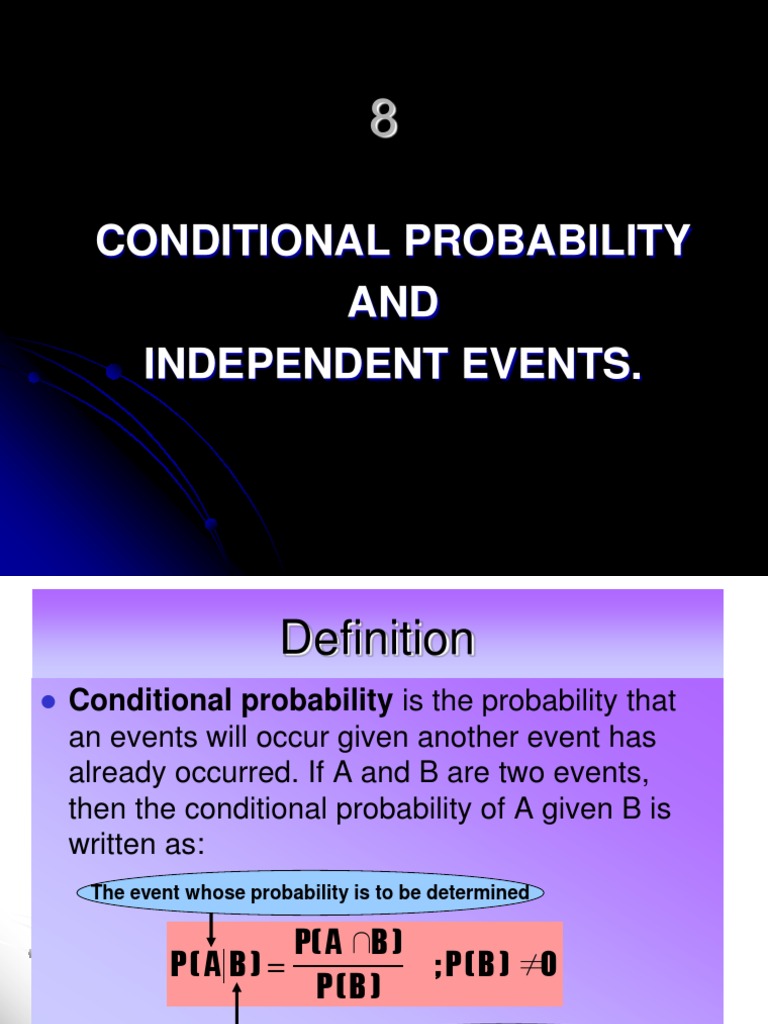 Conditional Probability | PDF | Probability | Teaching Mathematics