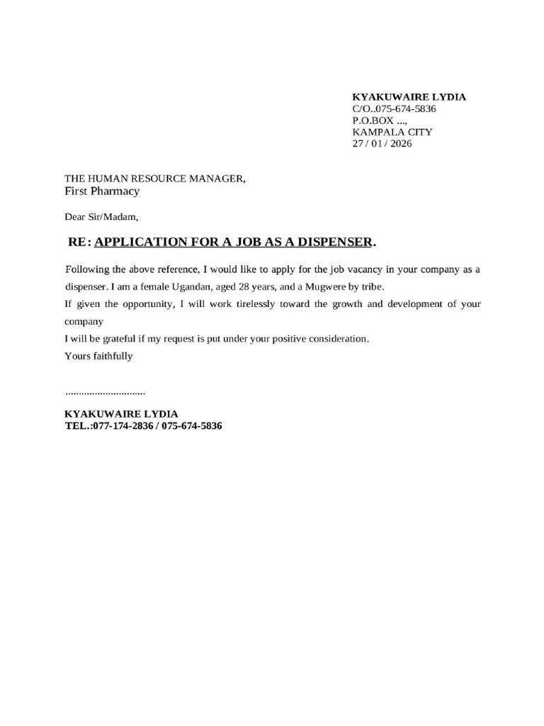 Kyakuwaire Lydia' App. CV and Academic Docs | PDF