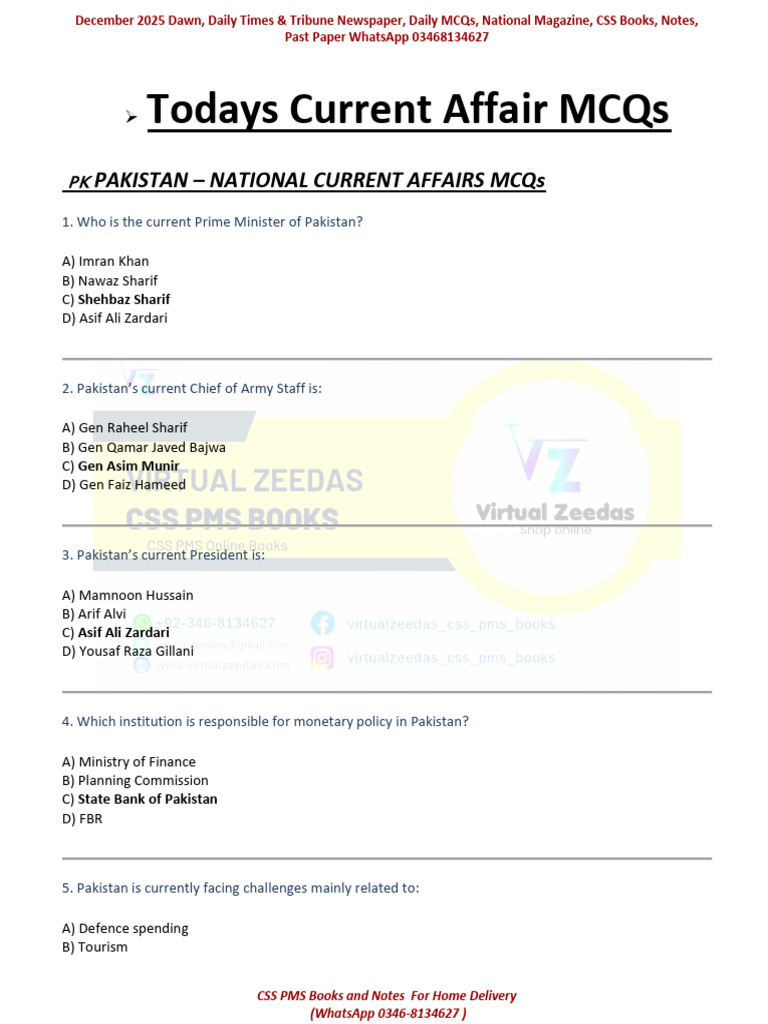 14th Junay 2026 Todays Dawn Newspaper MCQs 03468134627 | PDF | Pakistan ...