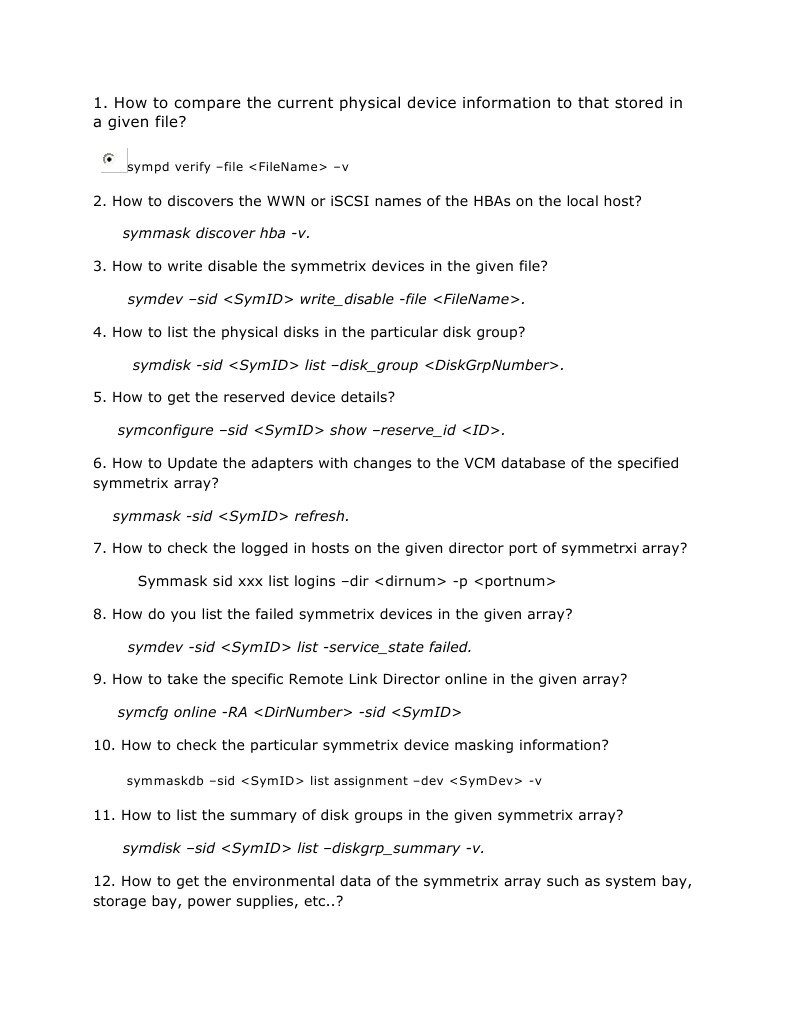 Symmetrix Base Management - Symcli | PDF | Disk Storage | Computer File