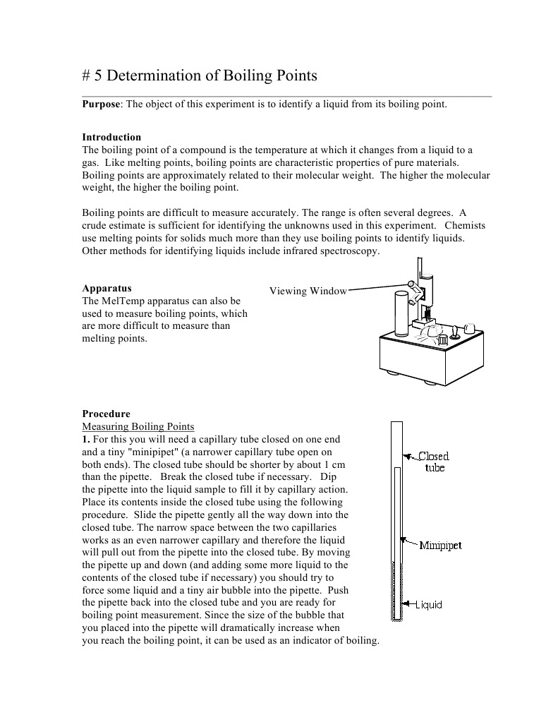 Boiling Point Measurement | Melting Point | Liquids