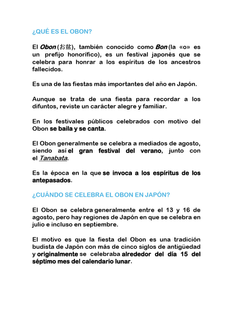 OBON | PDF