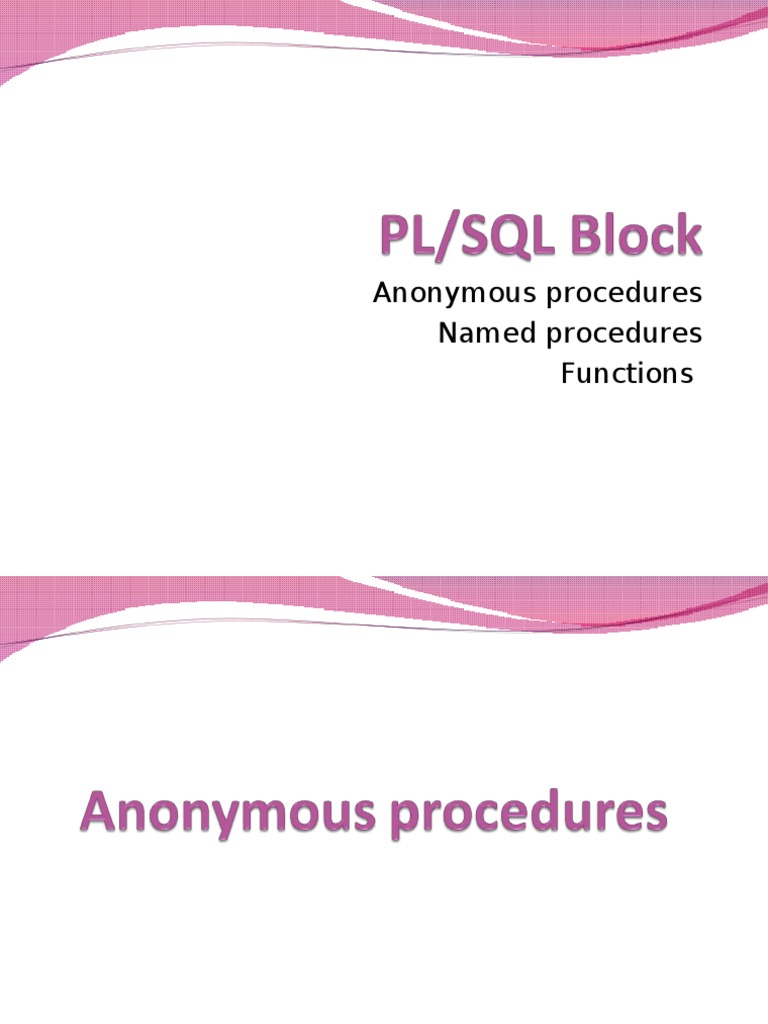 Pl Sql Pdf Pl Sql Subroutine