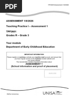 Unisa Teaching Practice Placement Guide | PDF