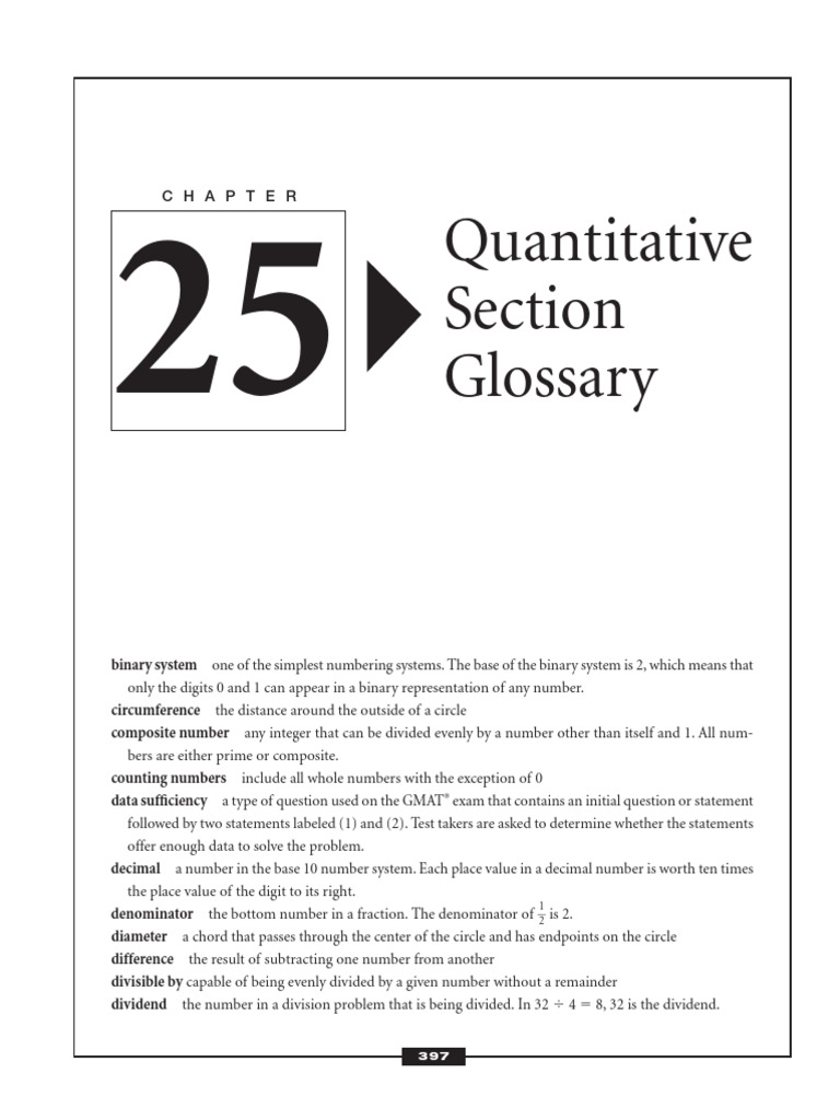 Glossary of Math Terms | PDF | Numbers | Arithmetic