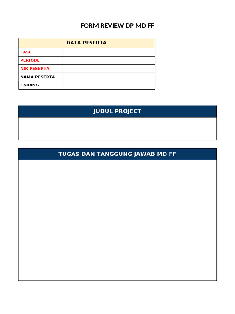 Form Review DP MD FF 2025 | PDF