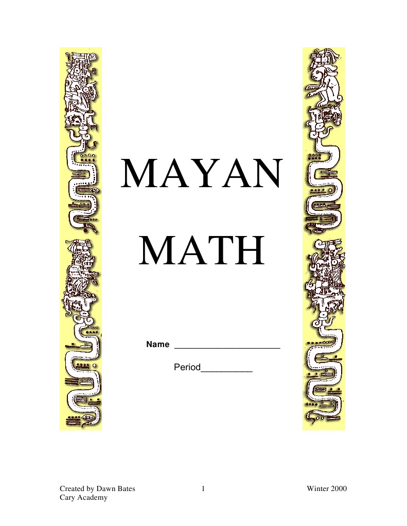 Mayan Math | PDF | Maya Civilization | Numbers