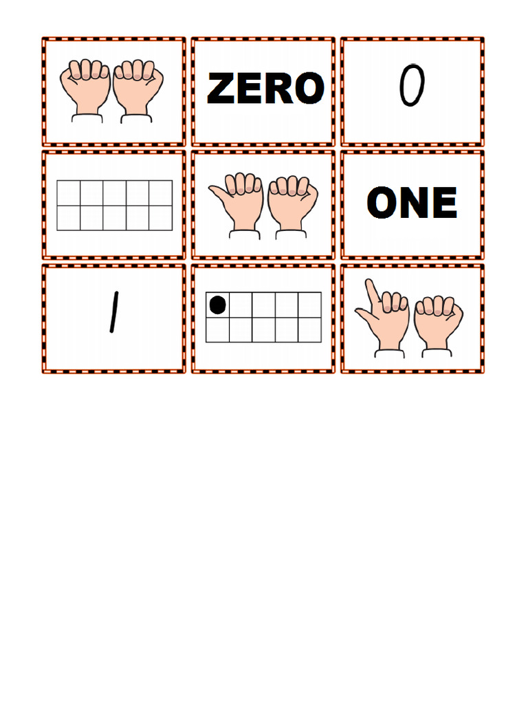 Memory Game Numbers 1 To 10 | PDF
