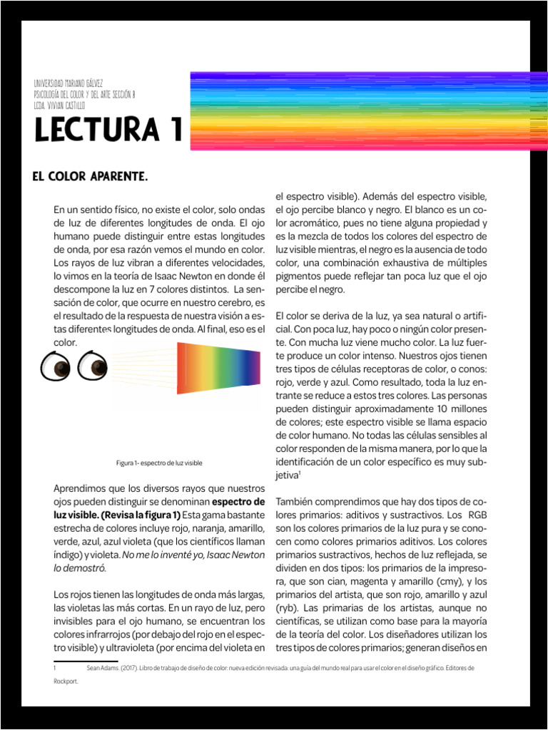 Lectura 1 | PDF | Color | Rojo