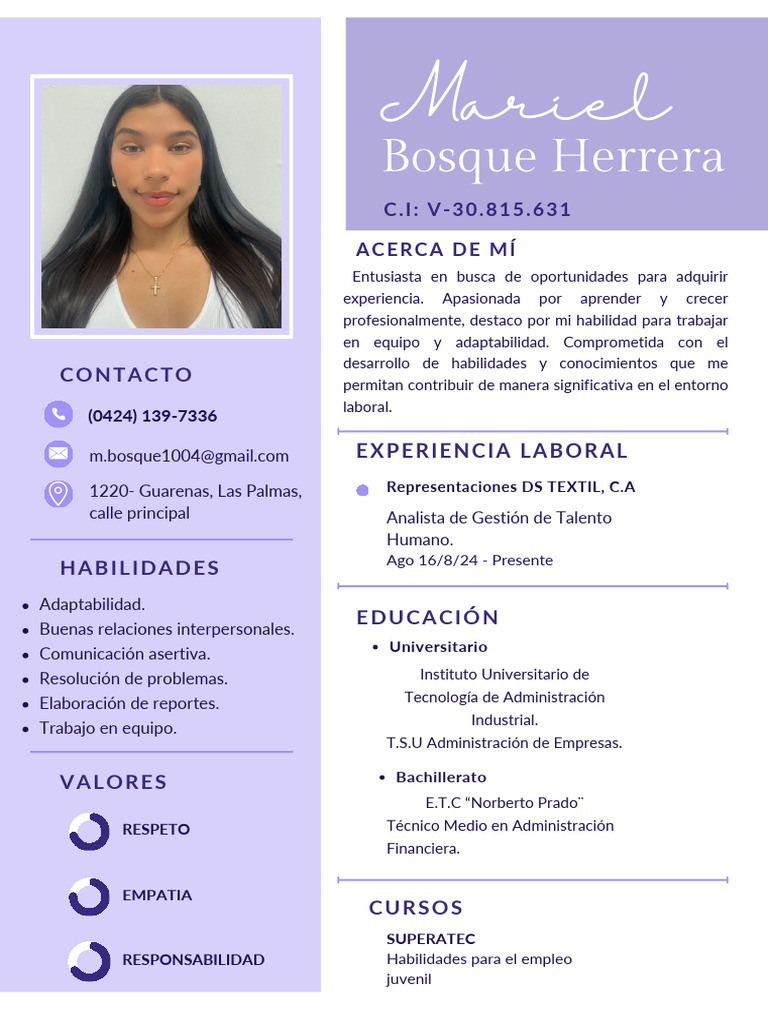 CV Mariel Bosque | PDF