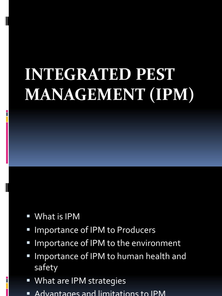 Integrated Pest Management (Ipm) | PDF | Biological Pest Control ...