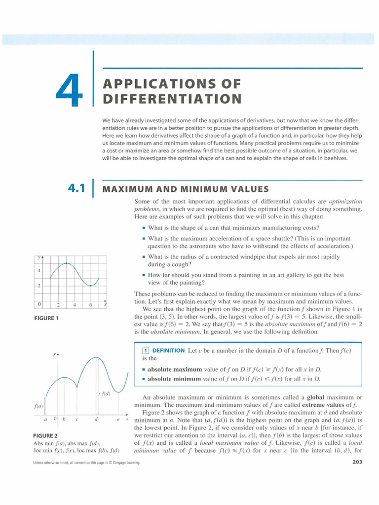 Applications of Differentiation | PDF