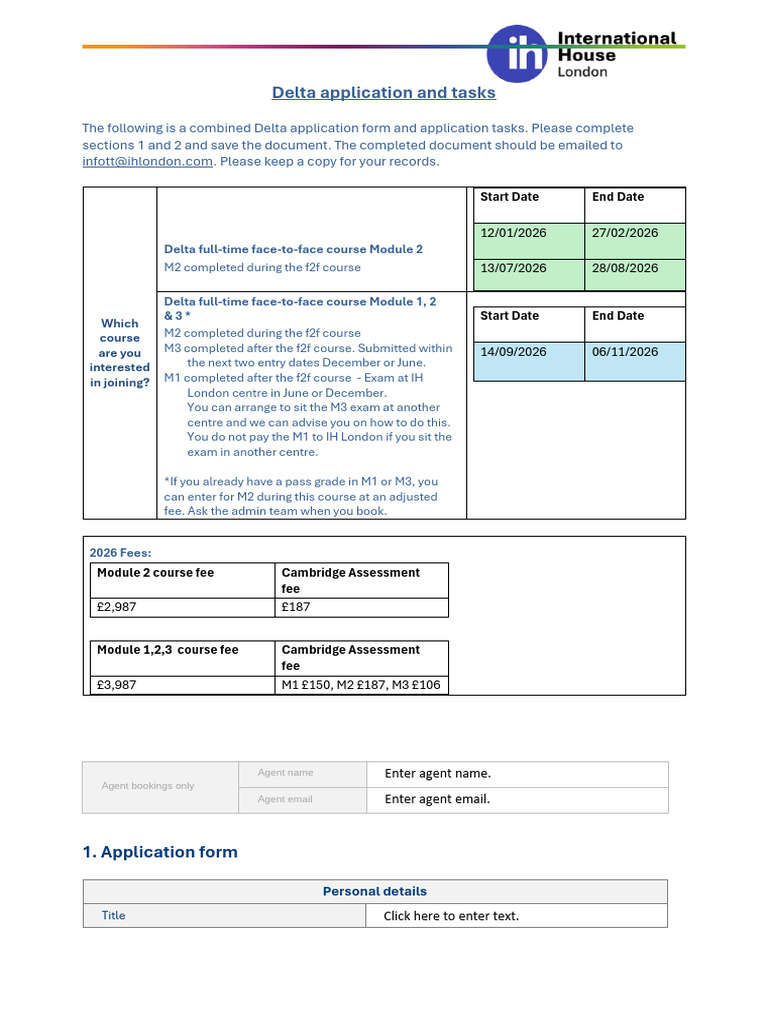 Delta Application Form 2026 | PDF | Cognition | Human Communication