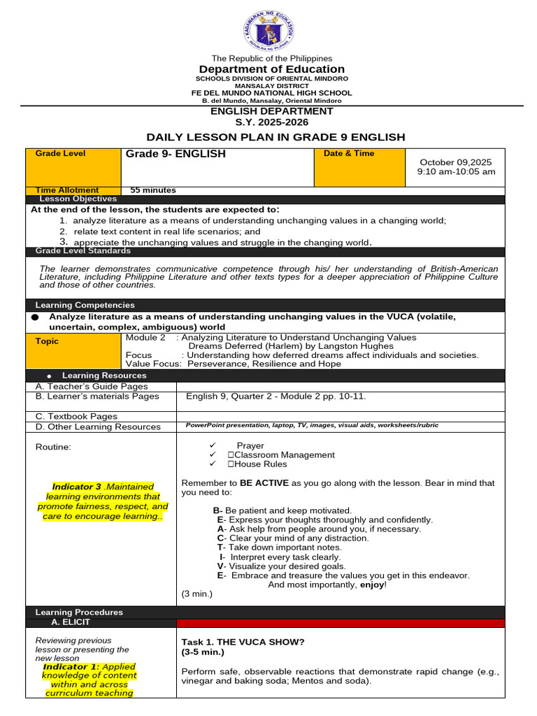Demo Lesson Plan 2024 2025 | PDF | Experiment | Cognition