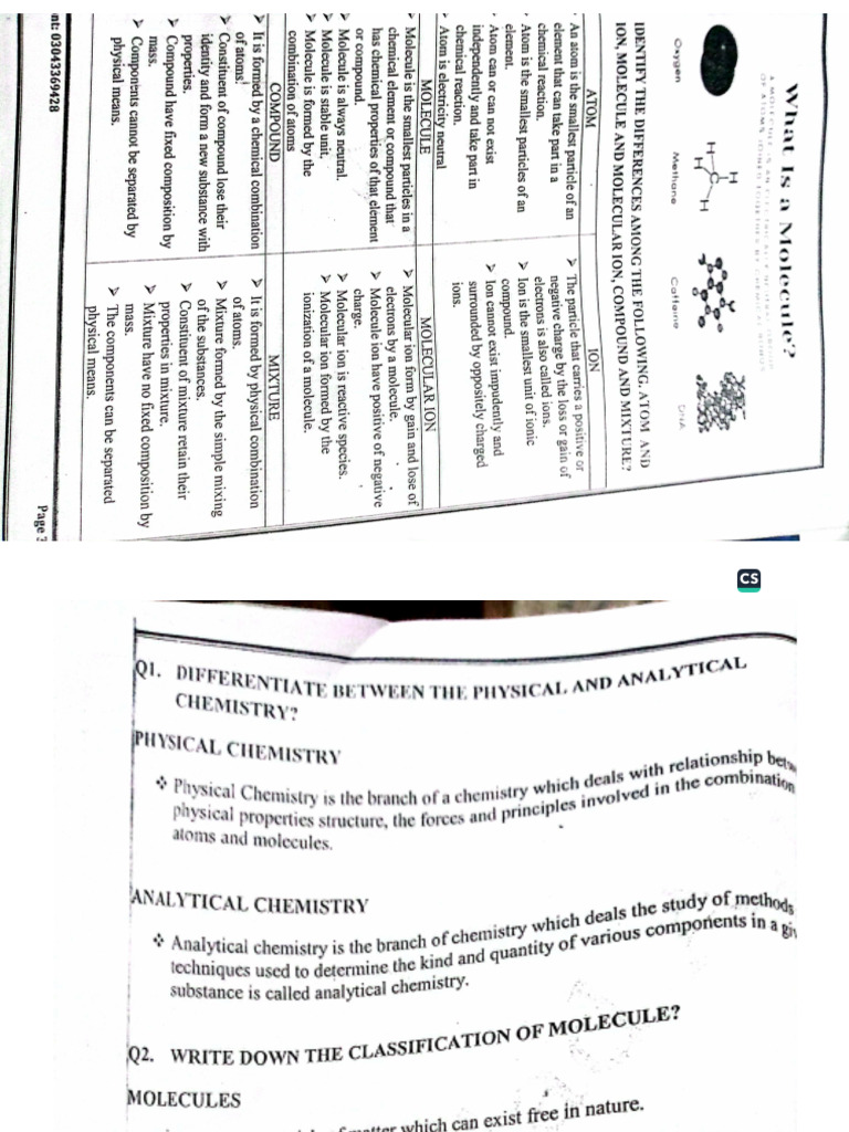 Chemistry Chapter 1 | PDF