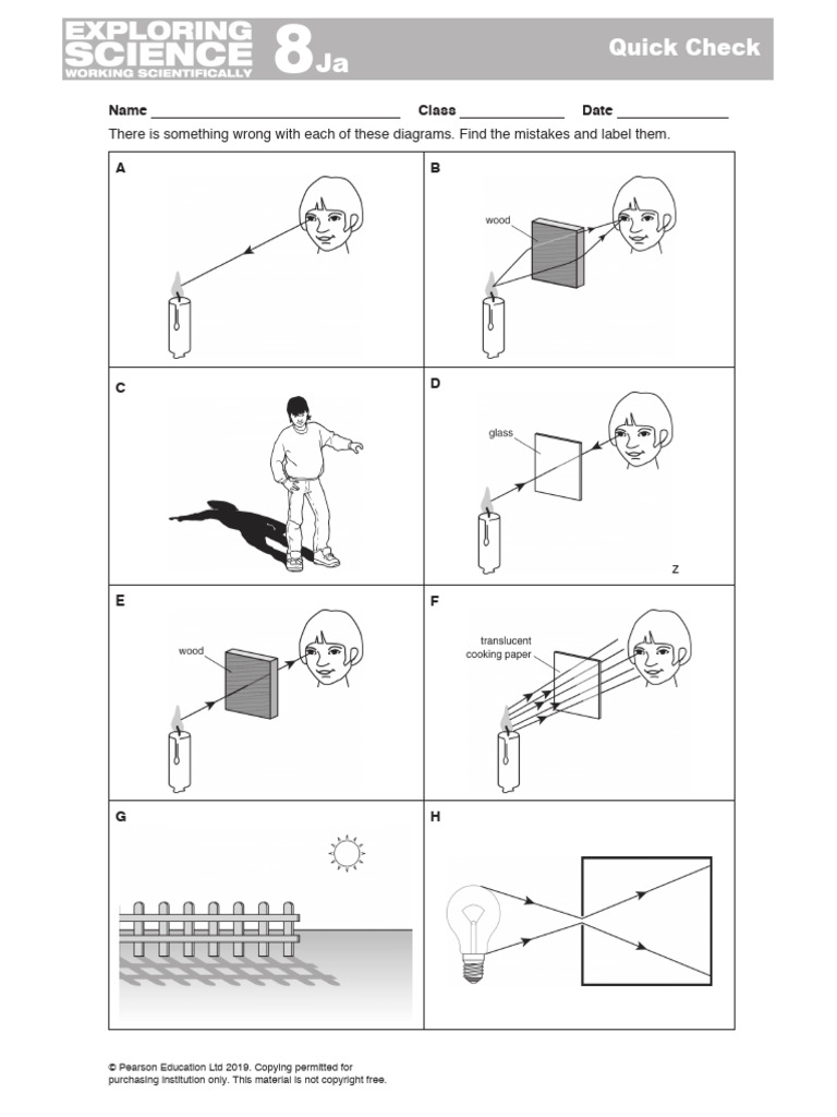 Light - Worksheet 1 | PDF