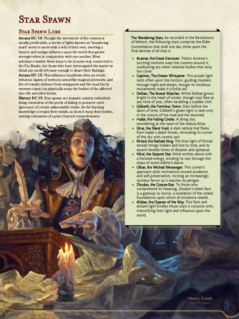 DND 5e The Homebrewery - Star Spawn | PDF