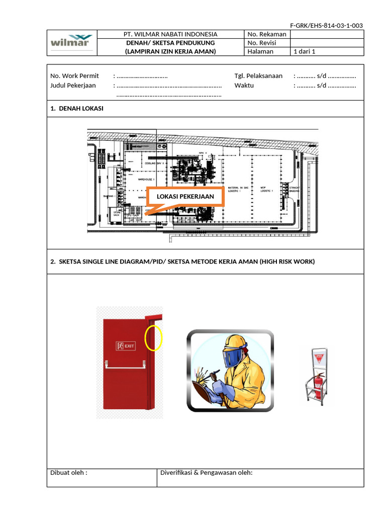 Sketsa Denah Repair Pintu Laborat | PDF