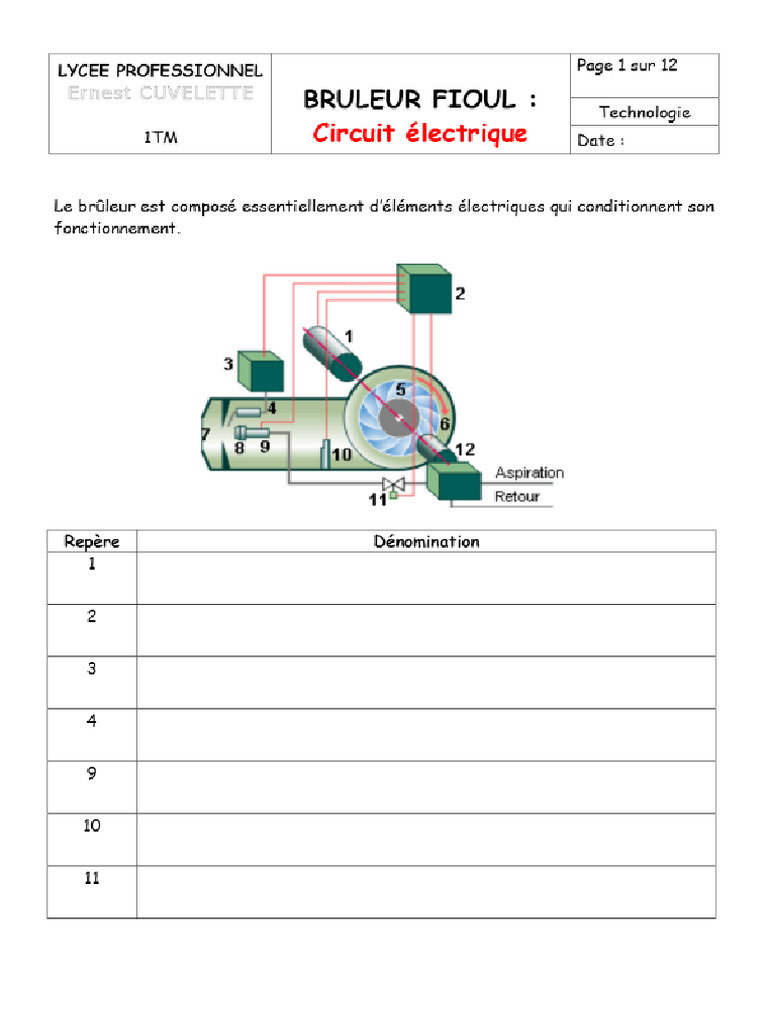 Bruleur Fioul - Circuit Électrique PDF | PDF