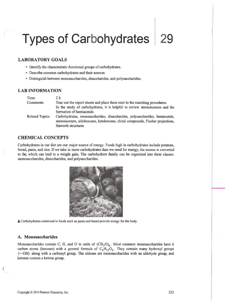 Lab #29 - Types of Carbohydrates | PDF