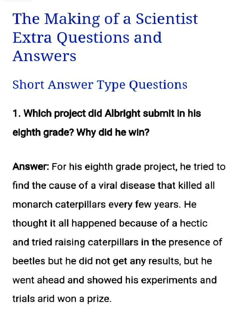 CH - The Making of A Scientist. | PDF | Biology | Science