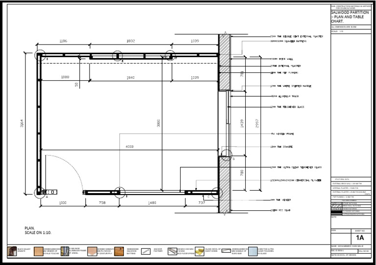 Wooden Partition Harish Sir-Plan 2 - Nee | PDF | Plaster | Civil ...