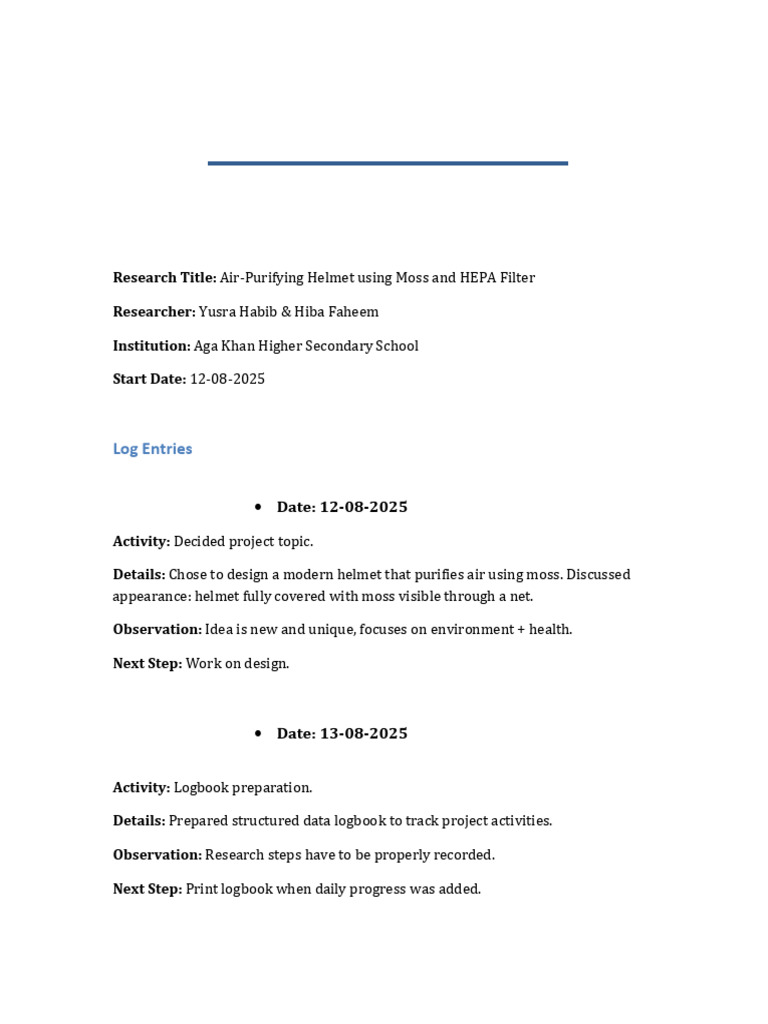 Research - Data - Logbook Correct - 071721 | PDF
