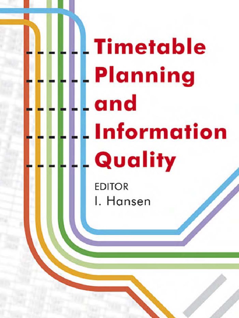 1845645006timetable Planning | PDF | Xml | Markup Language
