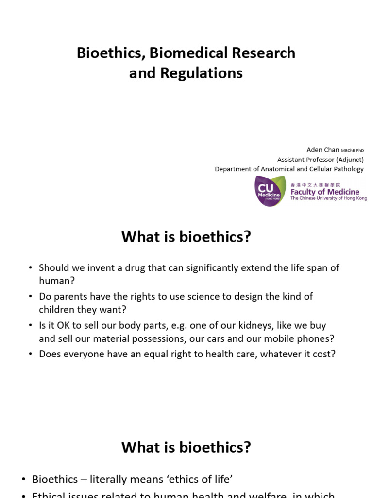 Bioethics, Biomedical Research | PDF | Phases Of Clinical Research ...