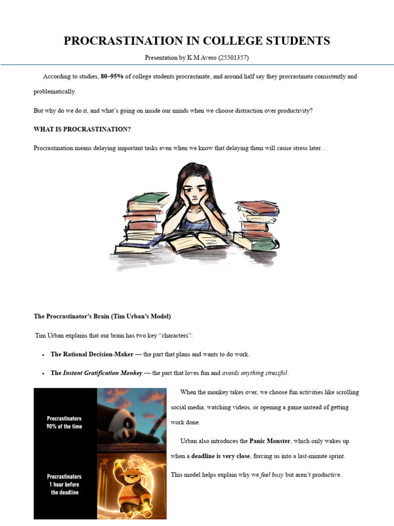 Procrastination in College Students | PDF | Professional Skills ...