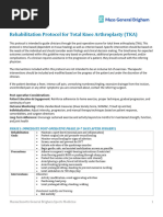 Total Knee Arthroplasty (Tka) Post-Op Clinical Practice Guideline | PDF ...