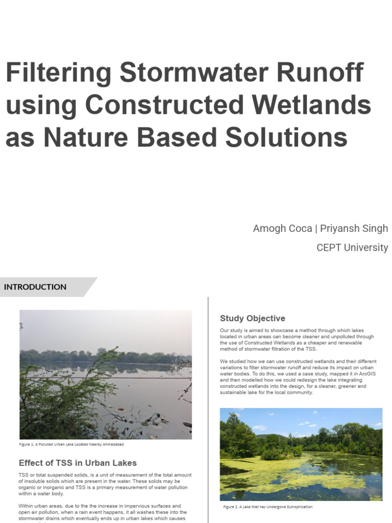 Amogh & Priyansh Lake FIlteration Using CW's | PDF | Stormwater ...