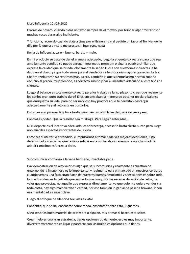 Libro Influencia 100525 | PDF
