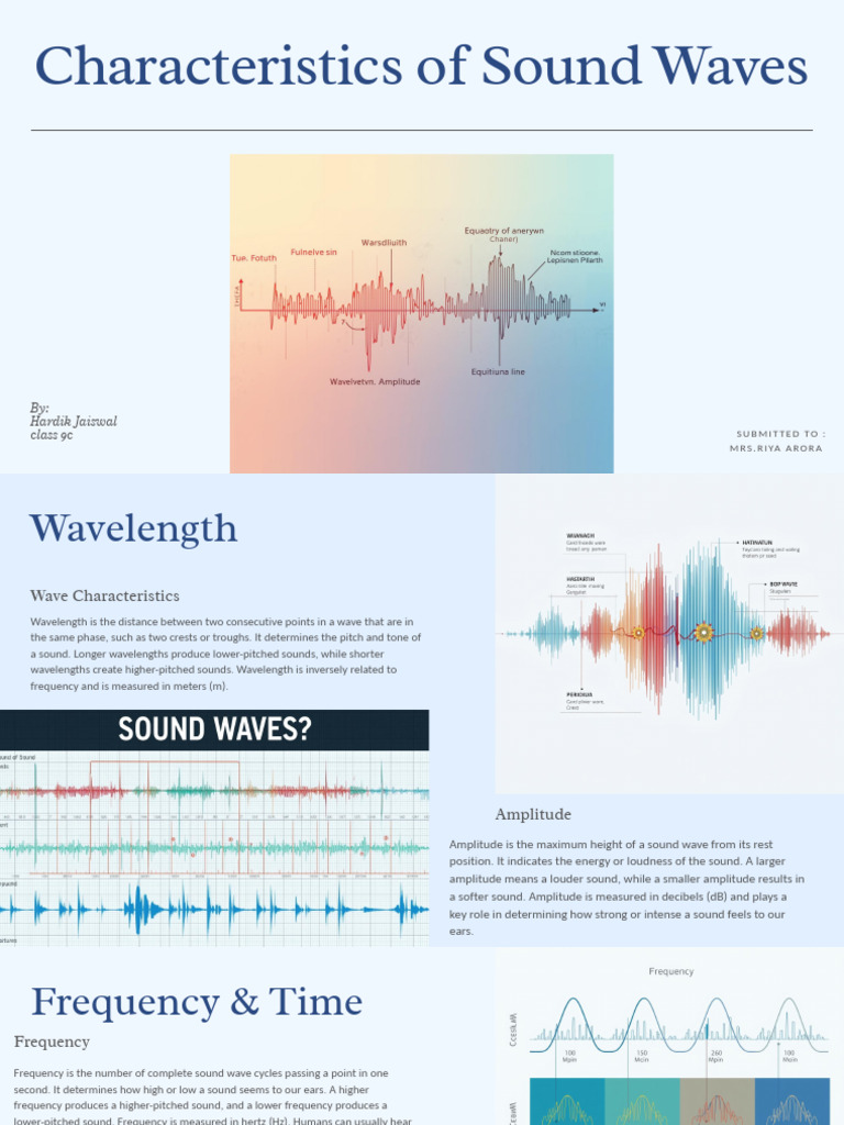 Presentation - Characteristics of Sound Waves | PDF | Frequency | Sound