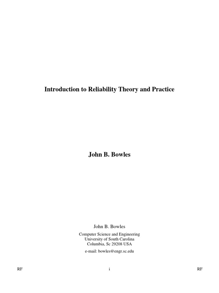 Introduction to Reliability Theory | PDF | Reliability Engineering ...