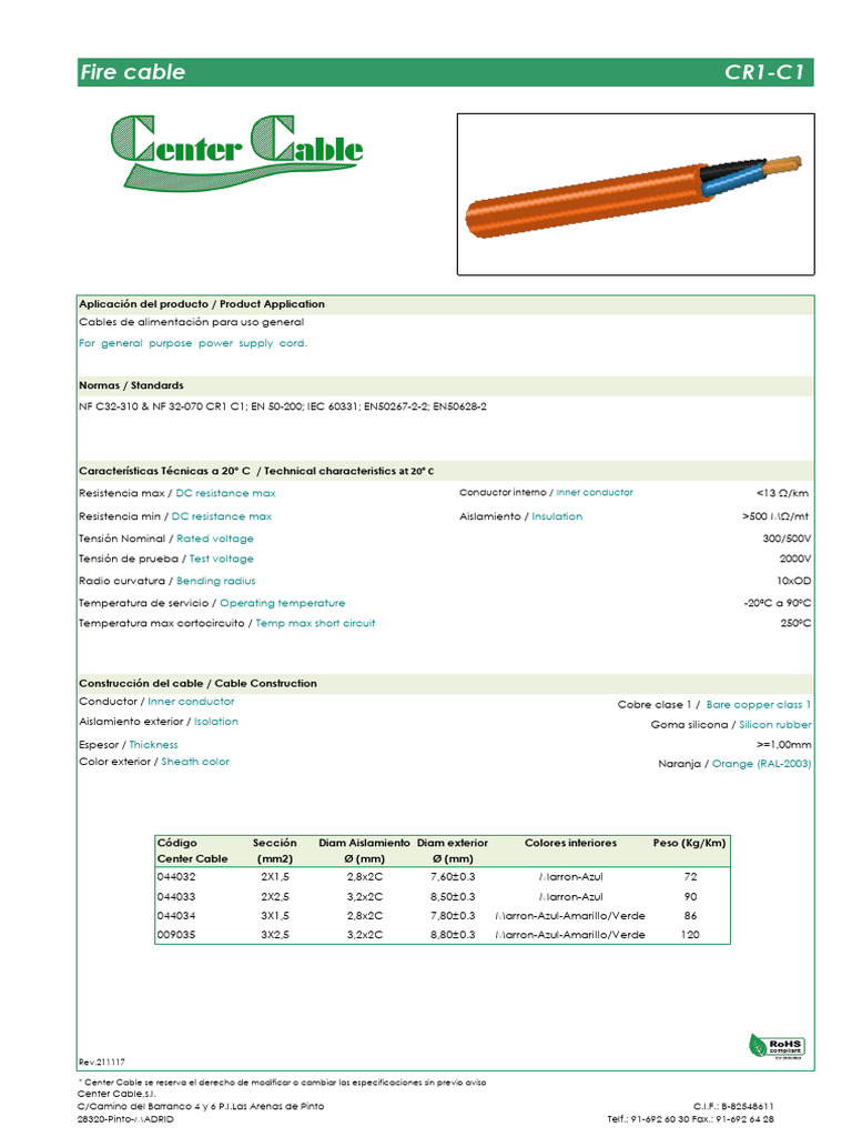35 Cable Deteccion Incendios Cr1 c1 SP en | PDF