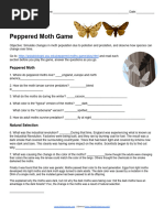 Peppered Moth Evolution Simulation Lab | PDF | Chart