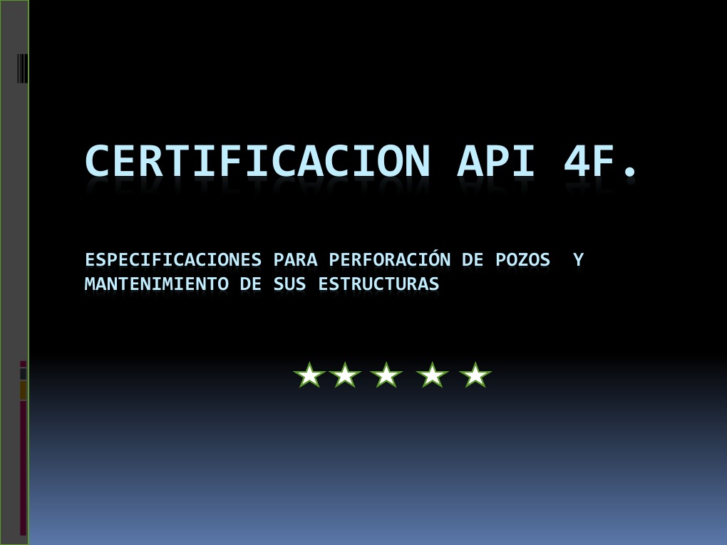 Certificacion API 4f | PDF