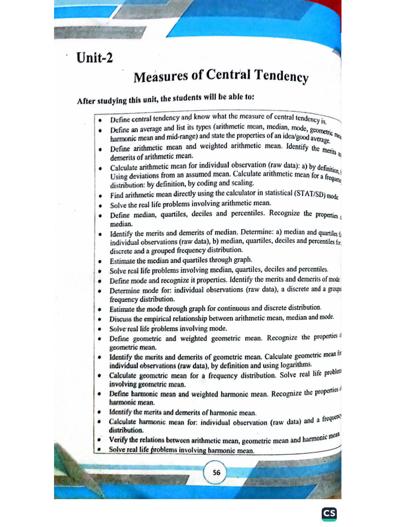 UNIT NO 2 Measure of Central Tendency - 1 | PDF