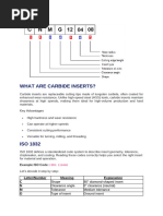 Carbide Insert Designation Guide | PDF | Shape | Euclid