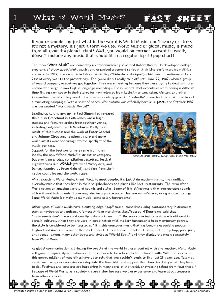 WorldMusicWorksheets Sample | PDF | Musical Instruments | Performing Arts