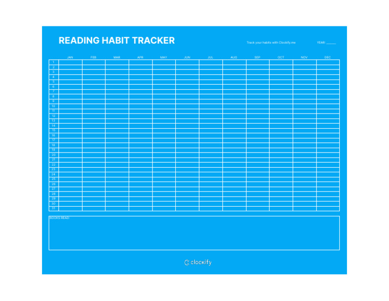 Reading Habit Tracker | PDF