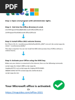 Activate Office 2021 via CMD Instructions | PDF | Computers