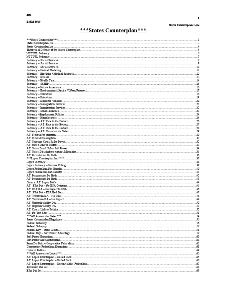States Counterplan | PDF | State Children's Health Insurance Program ...