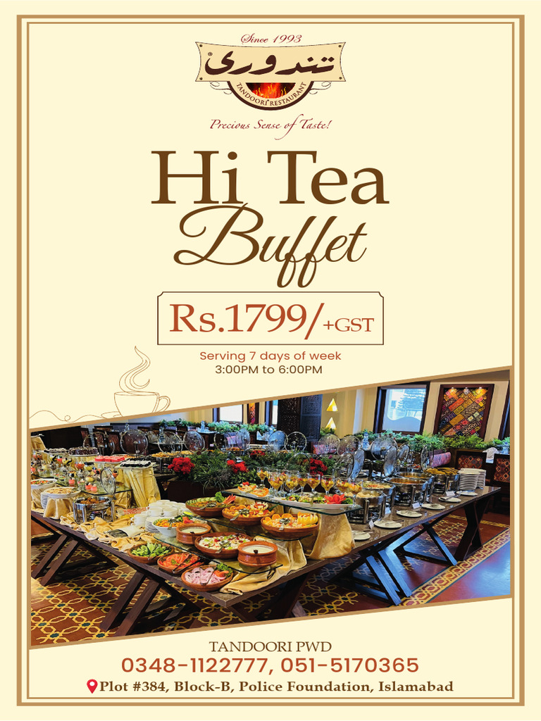 TR - PWD Hi Tea Menu | PDF