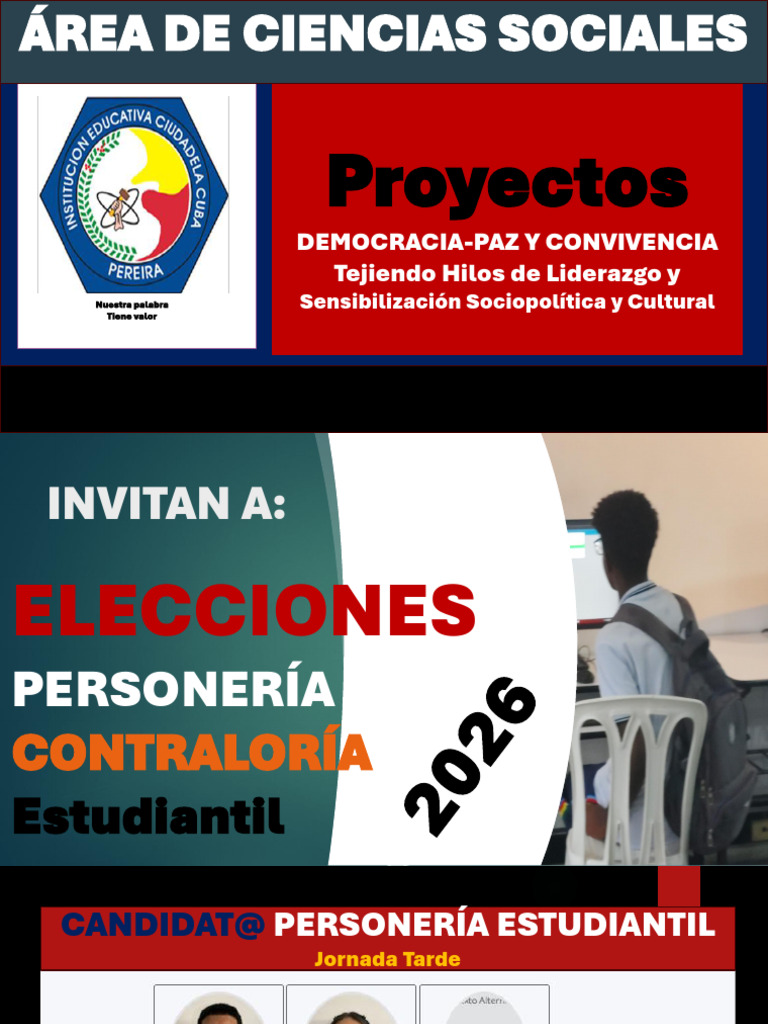 Motivación-Elecciones Personería y Contraloría Estudiantil 2026 | PDF