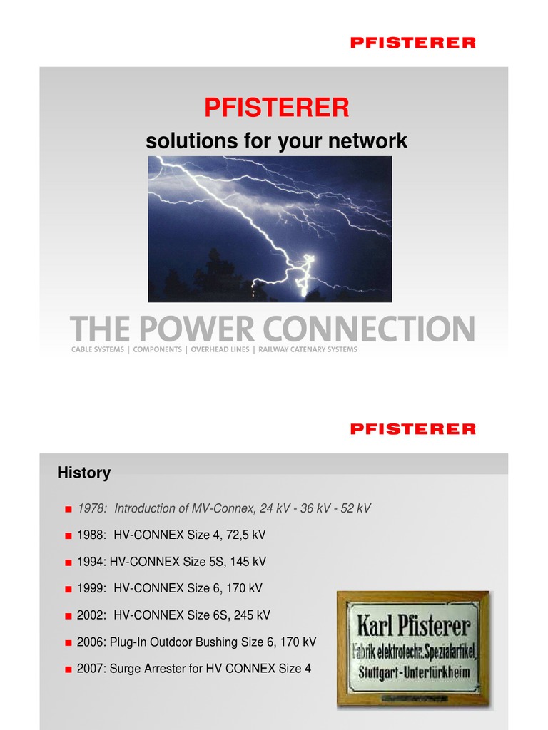 Conectores Pfisterer SN HV Connex en 2011 | PDF | Power Engineering ...