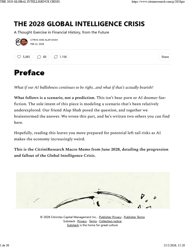 The 2028 Global Intelligence Crisis | PDF | Mortgages | Loans