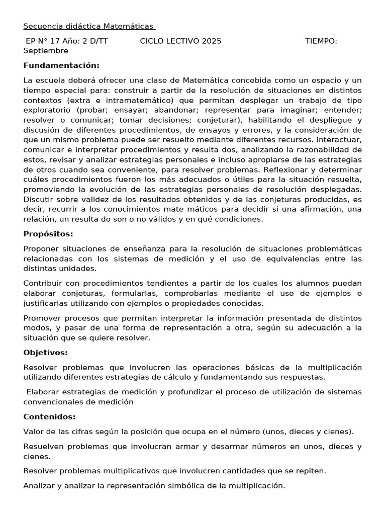 Matematica 2do Septiembre | PDF | Medición | Matemáticas